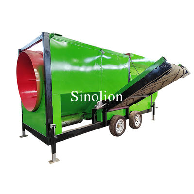 220v/380v/415v Voltage Mobile Trommel Rotary Drum Screen for Compost ...