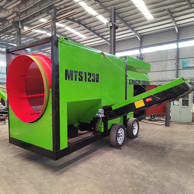 1.8-5m Drum Diameter Mobile Soil Screener Waste Trommel Screen Diamond ...